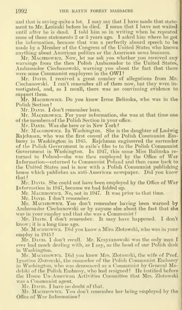 OWI head Elmer Davis spread Soviet Katyn propaganda lie in World War II ...