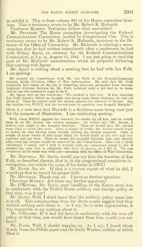 OWI head Elmer Davis spread Soviet Katyn propaganda lie in World War II ...