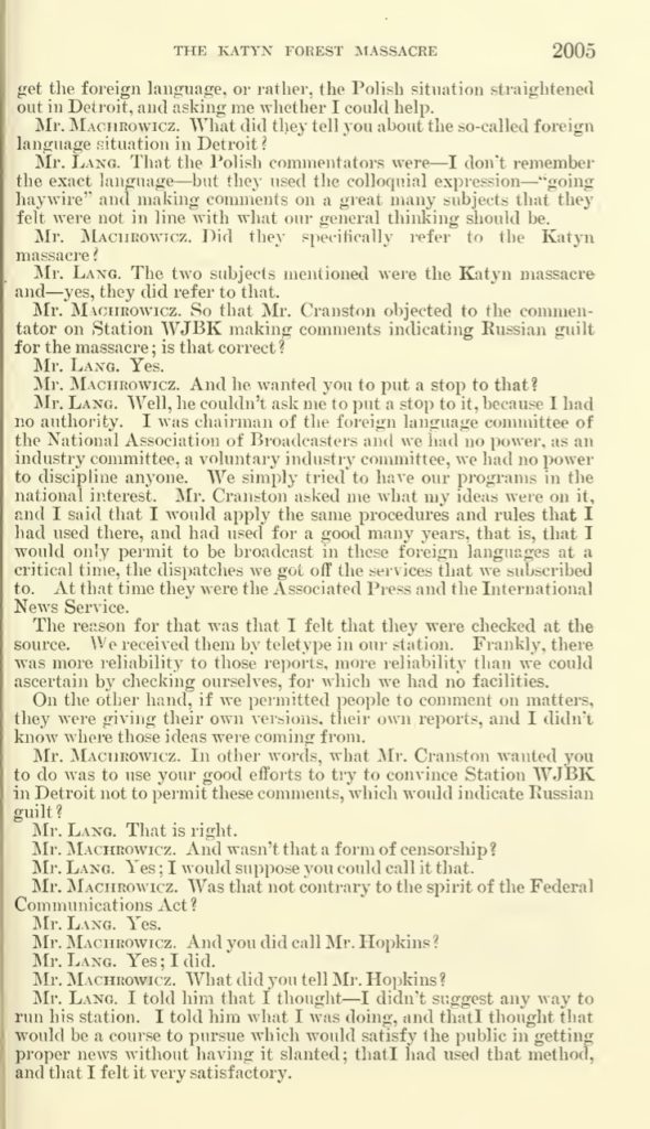 OWI head Elmer Davis spread Soviet Katyn propaganda lie in World War II ...