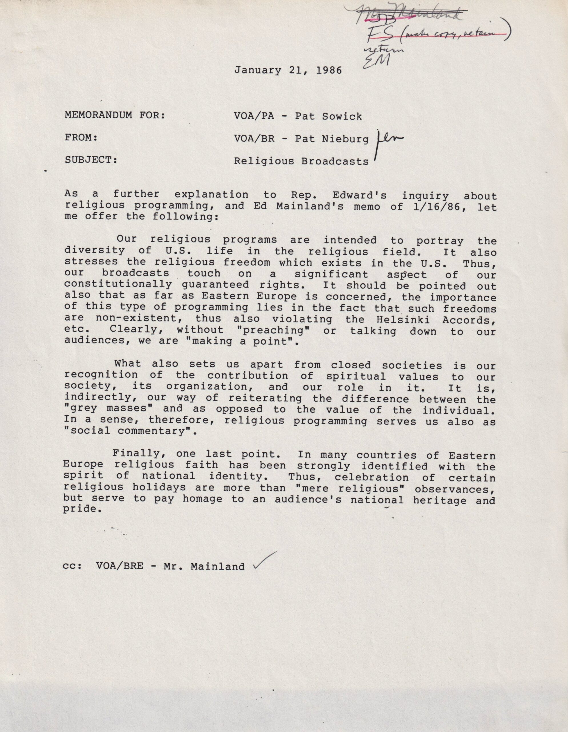 Vice President George H. W. Bush’s 1987 Visit to Poland – Religion in ...